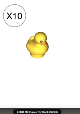 Lego 10 Yellow Duckling w/ Black Eyes and Orange Beak,City Mini Figures ...