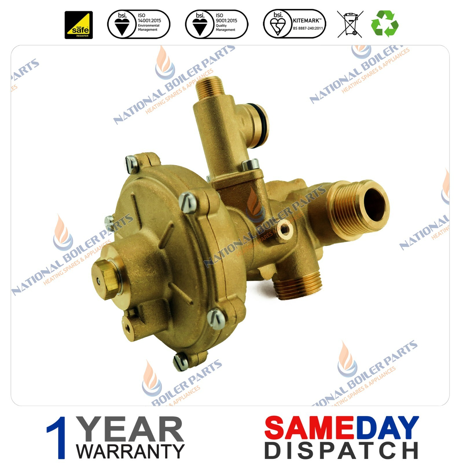 MAIN COMBI 24 24HE 28HE DIVERTER & WATER VALVE 248061 7224344 ...