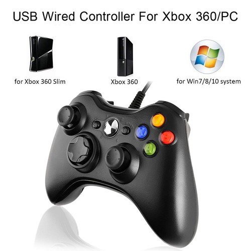 For Microsoft xbox 360 Wired Controller Compatible Xbox 360 Slim/Win PC Gamepad | eBay