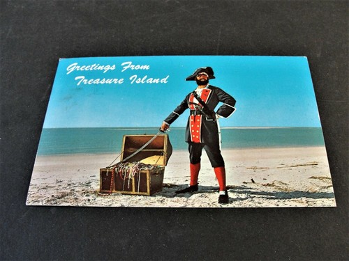 Greetings from Treasure Island, Florida - Postmarked Postcard. | eBay