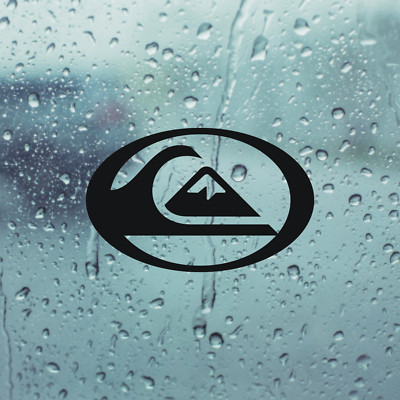 QUIKSILVER Retro Logo Die Cut Black Vinyl Decal/Sticker 5 in x 3.2 in ...