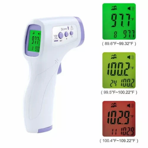 Large LCD Digital Infrared Thermometer Non-contact Forehead Baby ...