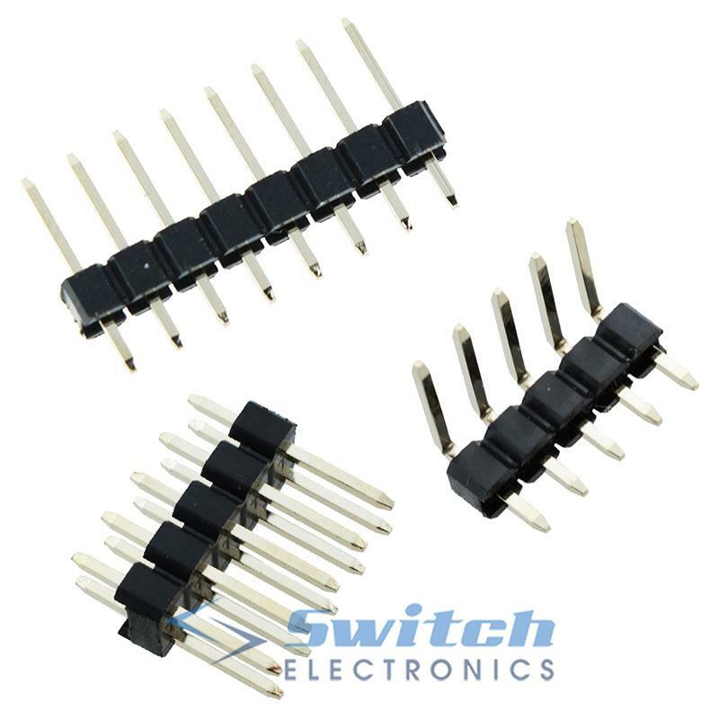 2 to 40 Way - 2.54mm 0.1" Male Pin Header / Single Double Row PCB ...