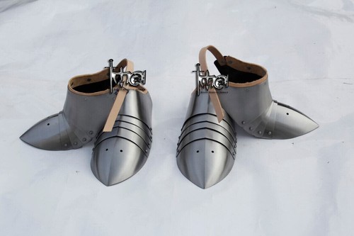 Medieval Sabatons Gothic Armor Steel 2Pairs Set SCA Combat Battle Ready ...