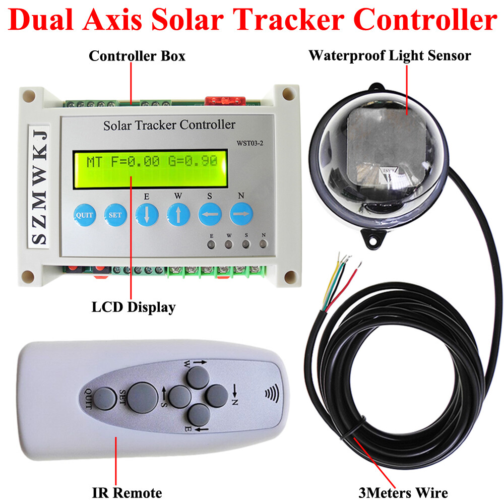 12V 24V DC Single/Dual Axis Solar Tracking Tracker Controller W/ Relay ...