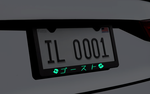 Glowing Ghost of Japan License Plate Frame Street Racing JDM Premium ...