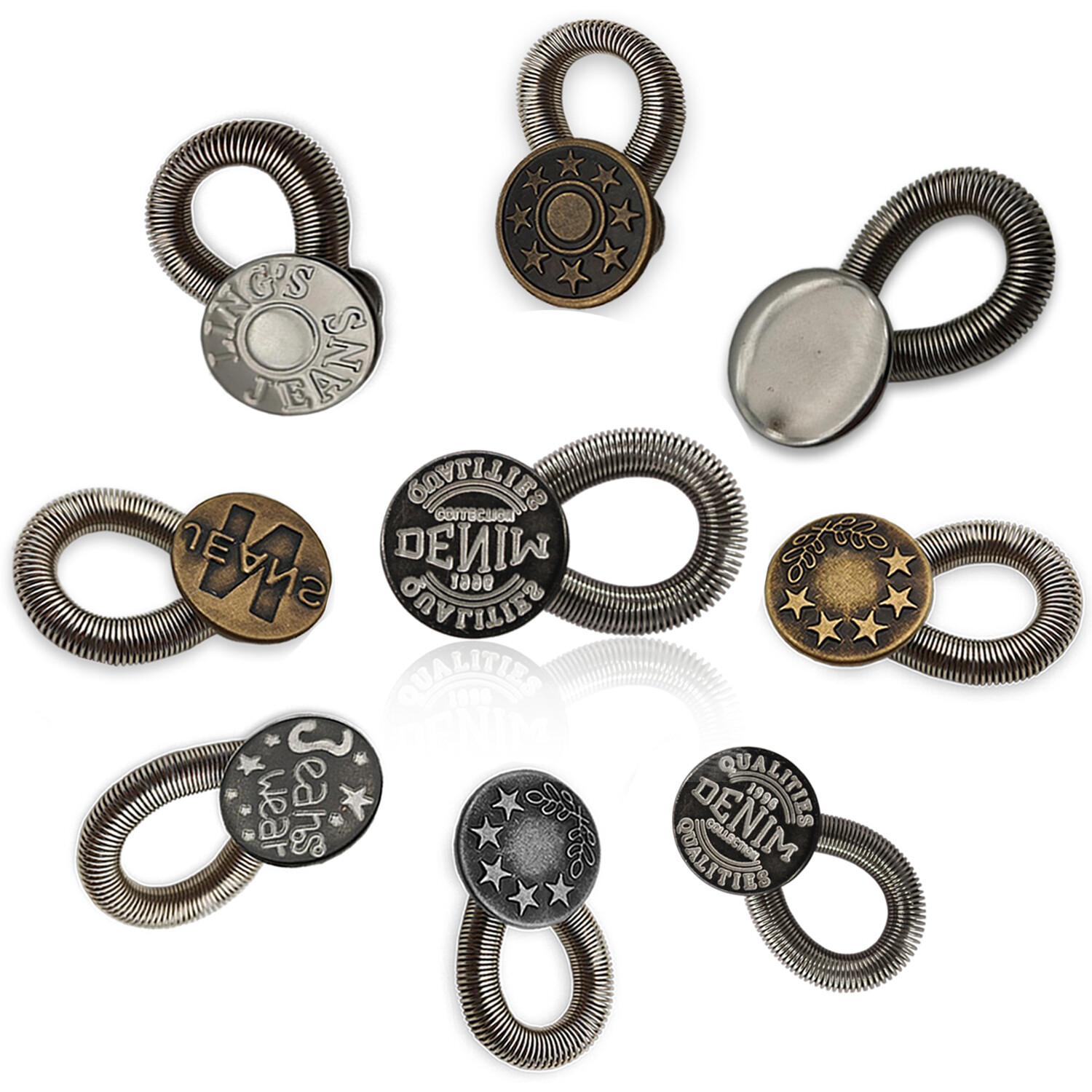 Waist Band Extender Jeans Buttons DIY Dresses Jacket and Coats Skirts ...