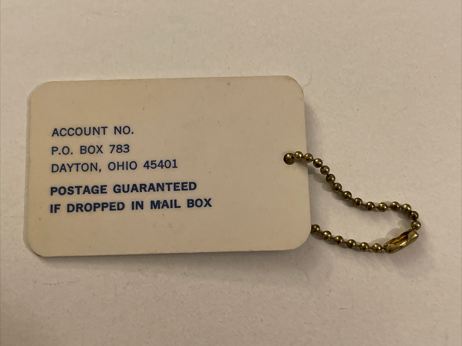 Vintage Third National Bank Keychain Key Ring Chain Fob PB17G | eBay