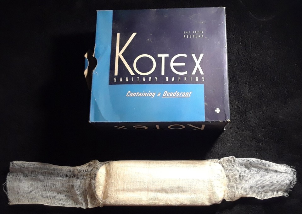 1940's Kotex Belted Maxi Pad With Belt Tabbed Napkin! Vintage Feminine ...
