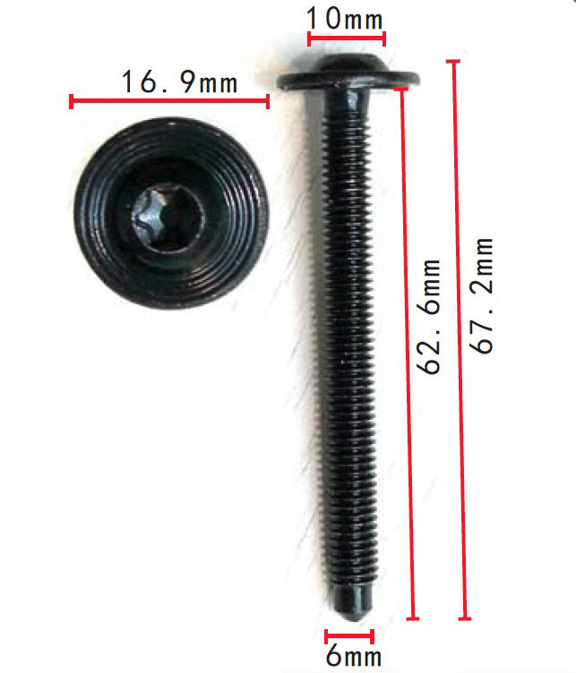 10pcs Hexagon socket oval head bolt, Bonnet Lock M6X62 Fit VW & Audi ...