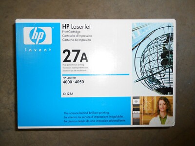 NEW!!! GENUINE HP 27A Black Toner Cartridge (HP C4127A) 4000 4050 FAST ...