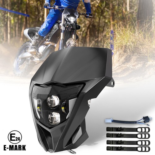 LED Headlight+Black Housing DRL Hi/Lo For Yamaha WR250F WR450F WR426F ...