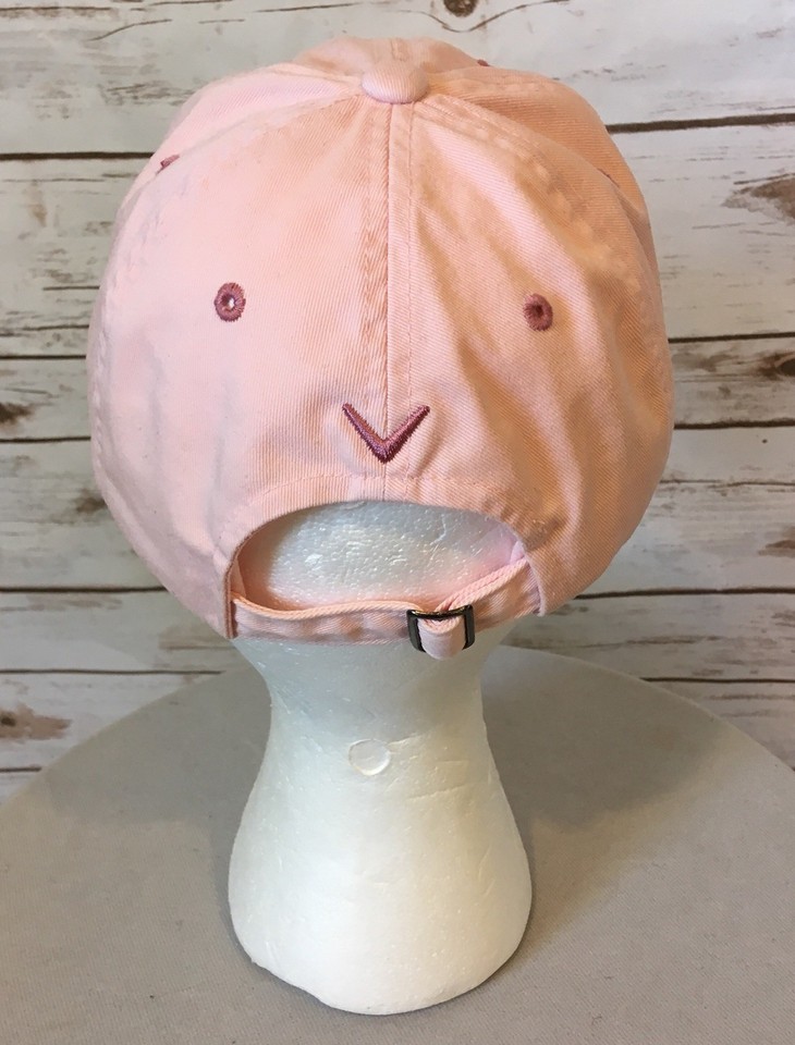Callaway Golf Ladies Baseball Cap Pink on Pink Slide Buckle Strap ...