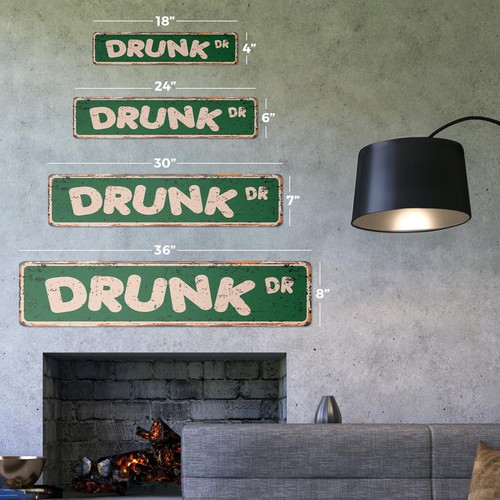 DRUNK DRIVE Vintage Plastic Street Sign signs drinker bar funny DUI ...