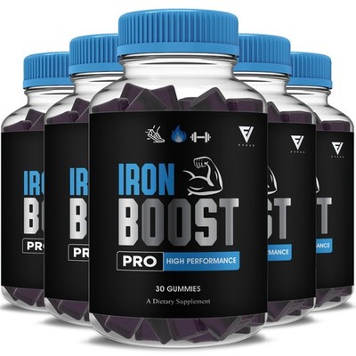 (5 Pack) Iron Boost Pro Performance Gummies, IronBoost Pro (5 Month ...