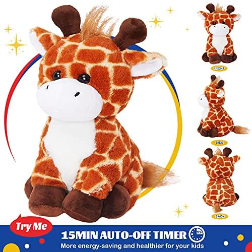 Musical Light up Giraffe Stuffed Animal,Soft Glowing Singing Wildlife ...