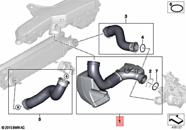Genuine BMW F20 F21 F22 F23 F30 FILTERED AIR PIPE WITH RESONATOR ...