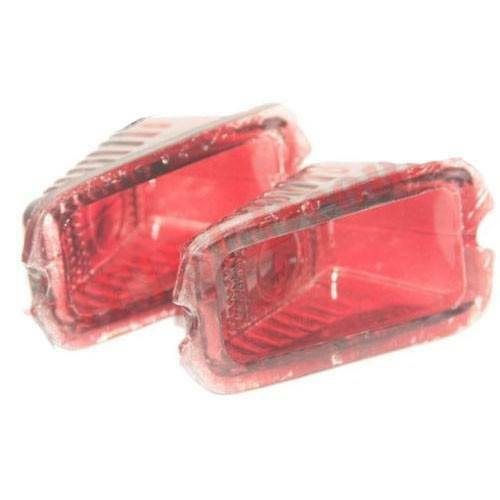 Pair Lucas Type L471 Rear Tail Stop Light Red Glass Lens Morris Minor ...