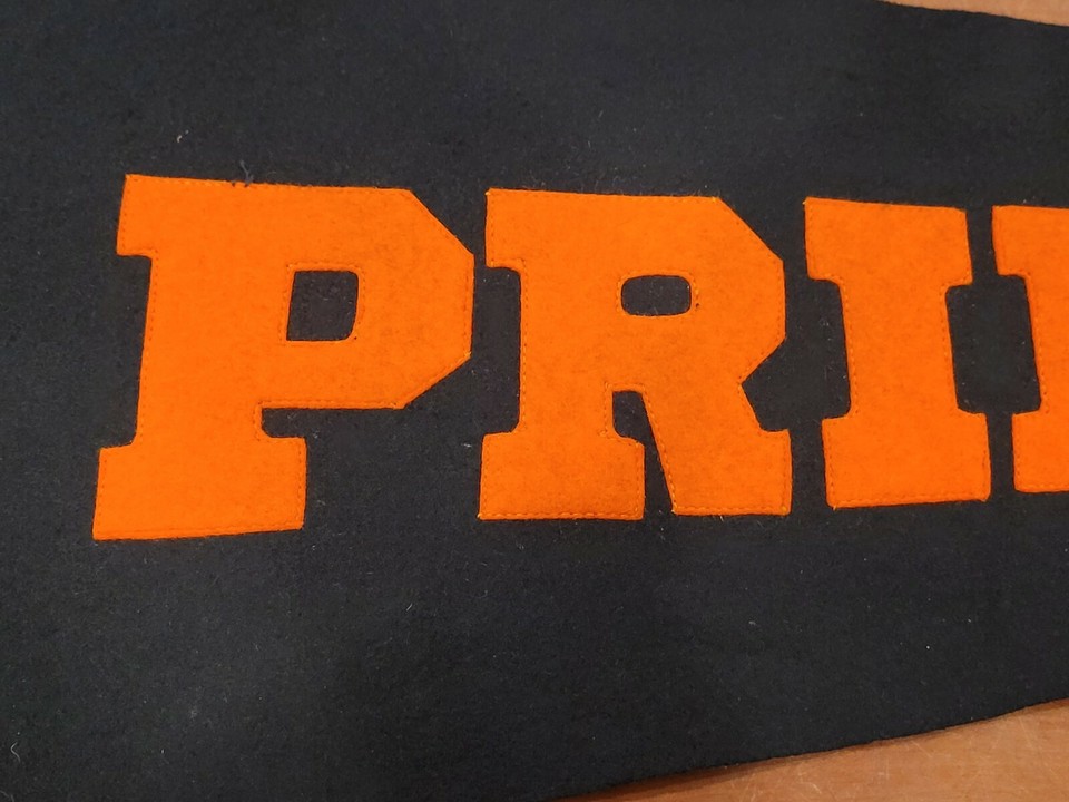Rare 1920's 31" PRINCETON UNIVERSITY Hand Sewn Original Felt Pennant ...
