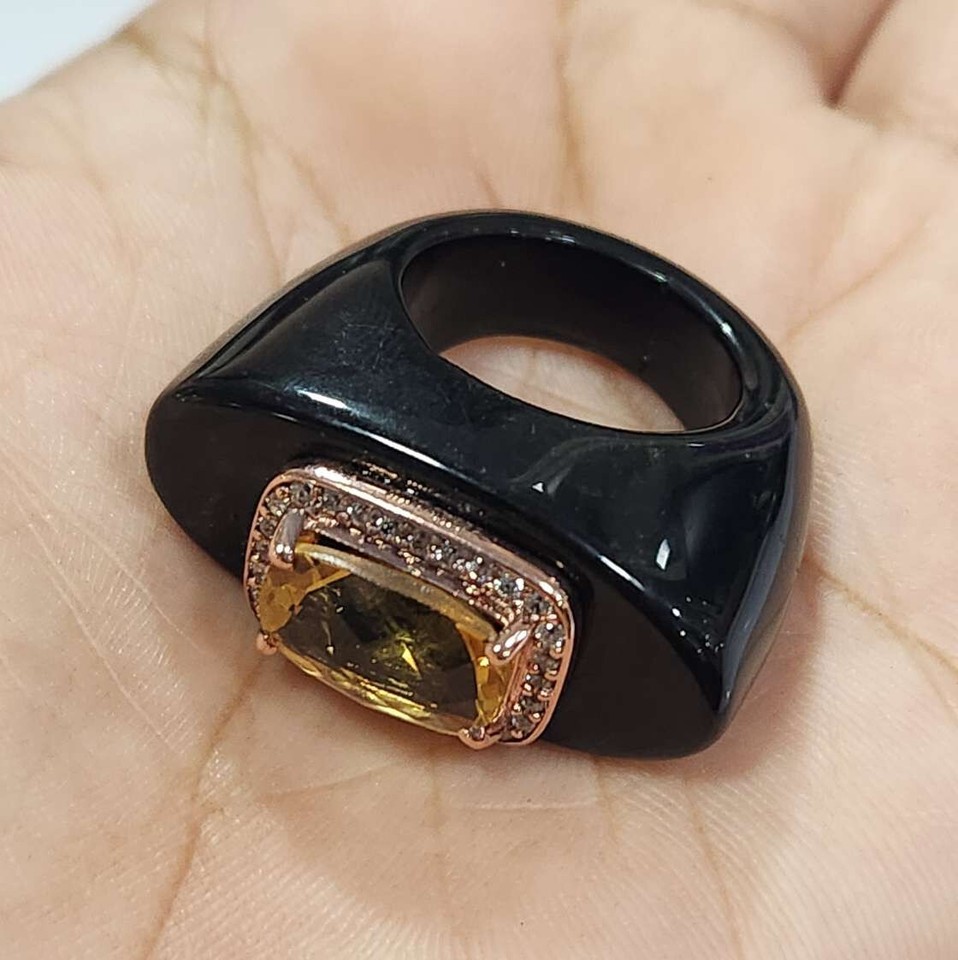 HSN Rarities: Fine with Carol Brodie Rose Vermeil Gemstone Hololith ...