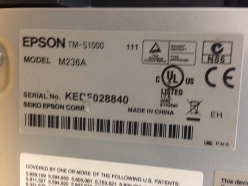 Epson TM-S1000 -111 CaptureOne Check Scanner Model M236A | eBay