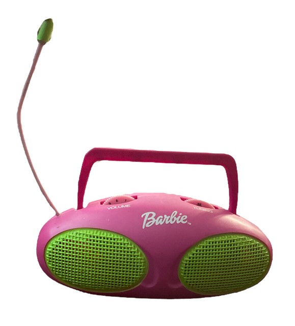 DJ Barbie Mini Boombox Vintage 2004 Kid Designs Radio Doll Accessory ...