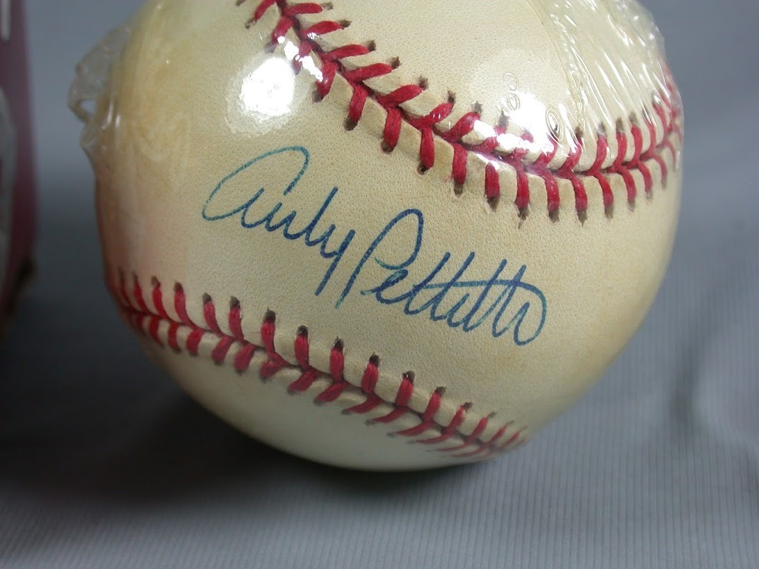 Andy Pettitte Signed Autographed Baseball OAL Budig | eBay