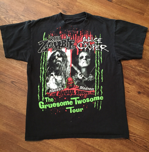 Rob zombie Vs Alice Cooper Tour T-Shirt Tee Men Size S M L XL 34XL | eBay