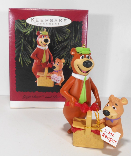 YOGI BEAR AND BOO BOO Hallmark Ornament 1996 Picnic Basket for Mr ...