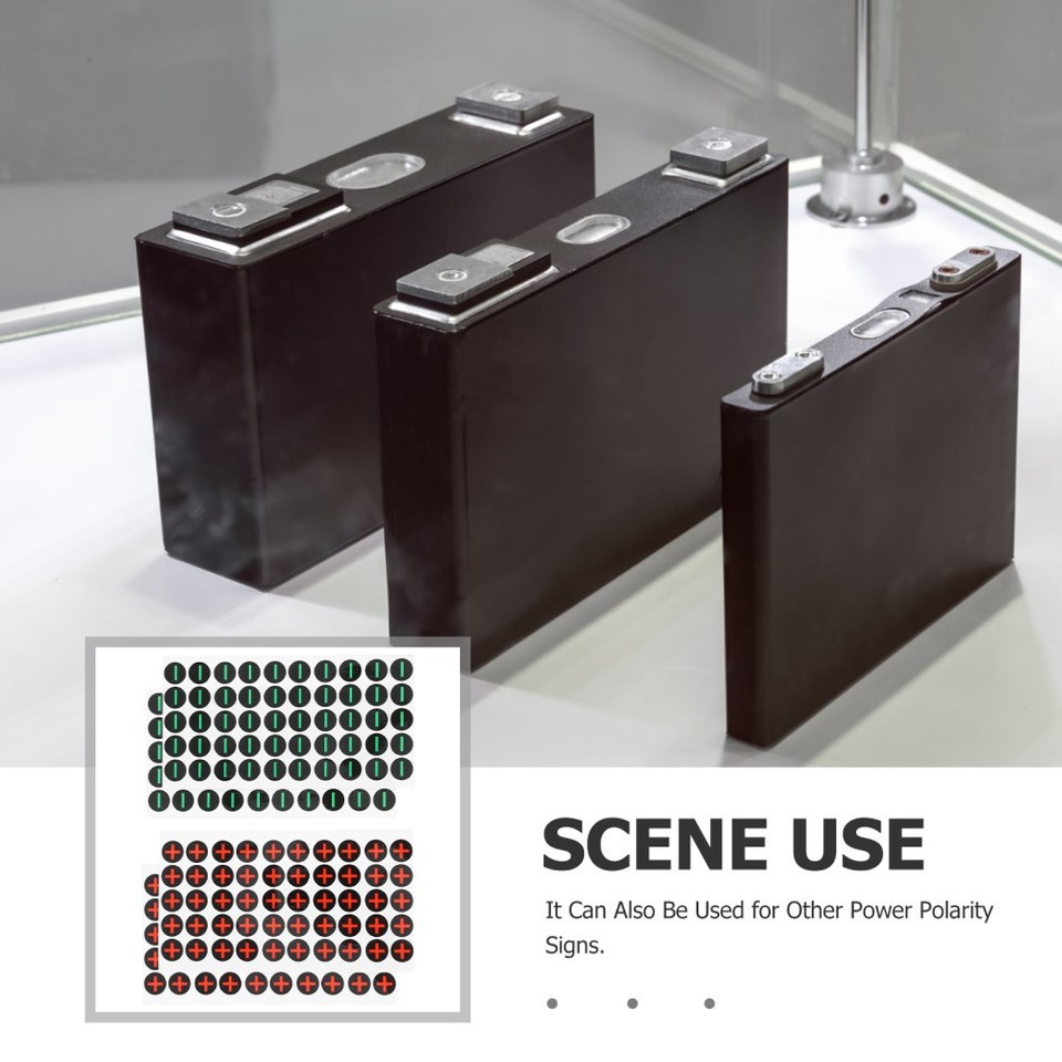 4 Sheets Safety Sign Polarity Symbol Sticker Electric Equipment Warning ...