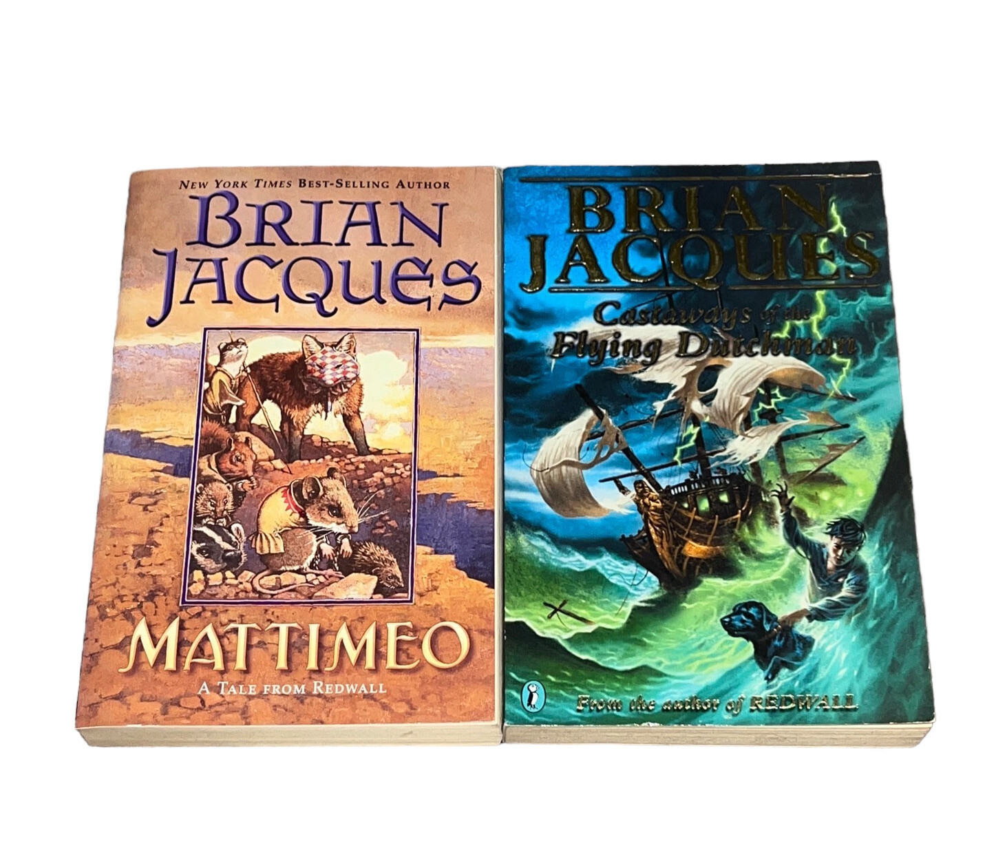 Brian Jacques 2 Book Lot - Castaways of the Flying Dutchman & Mattimeo ...