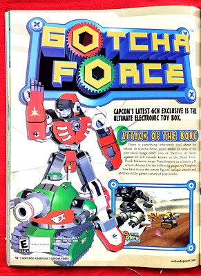 RARE! 2004 GOTCHA FORCE Nintendo Video Game Promo Art Print AD 8 x 10.5 ...