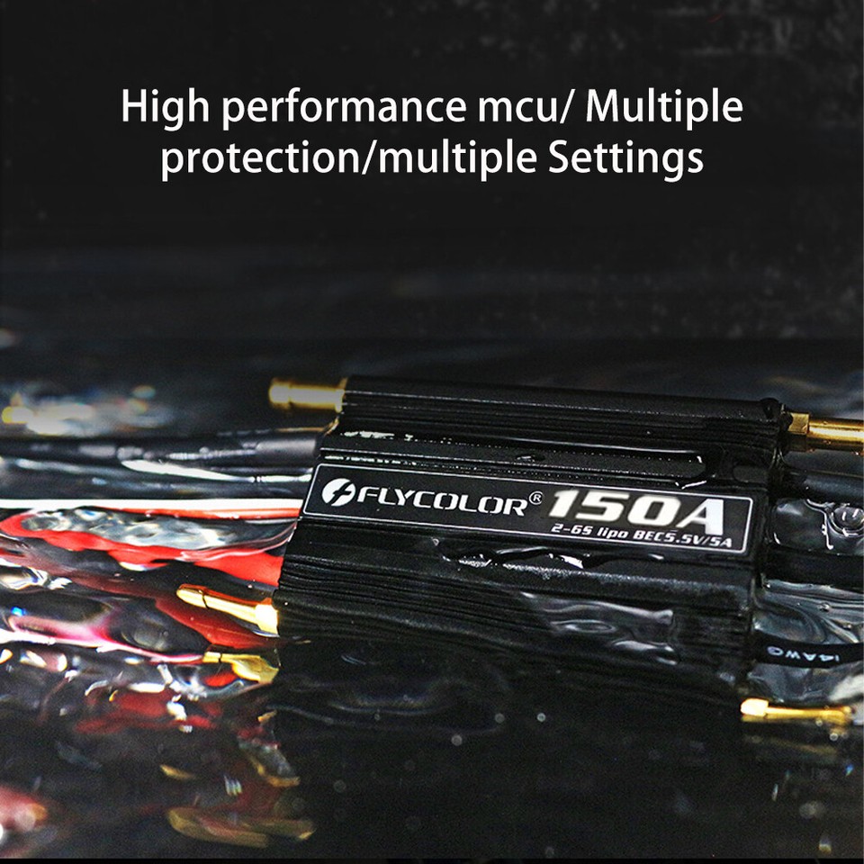 Flycolor 150A Brushless ESC 2-6S Waterproof for RC Electric Gasoline ...