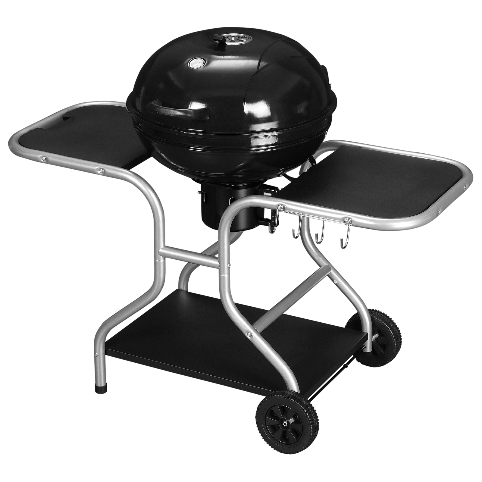 Deluxe Charcoal Trolley BBQ Garden Patio Barbecue Grill Heating Heat ...