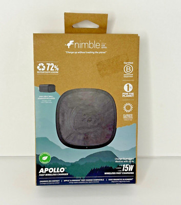 Nimble Apollo 15W Fast Wireless Charger Qi Charge Pad- Black | eBay