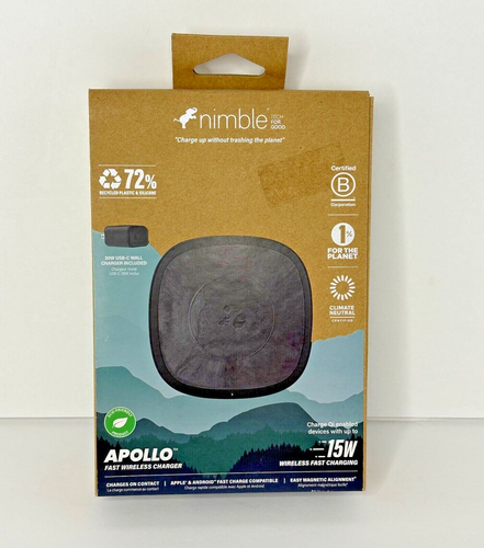 Nimble Apollo 15W Fast Wireless Charger Qi Charge Pad- Black ...