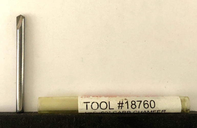 18760 CHAMFERING END MILL - 2 FLUTE - 60 DEG. - .010 TIP | eBay