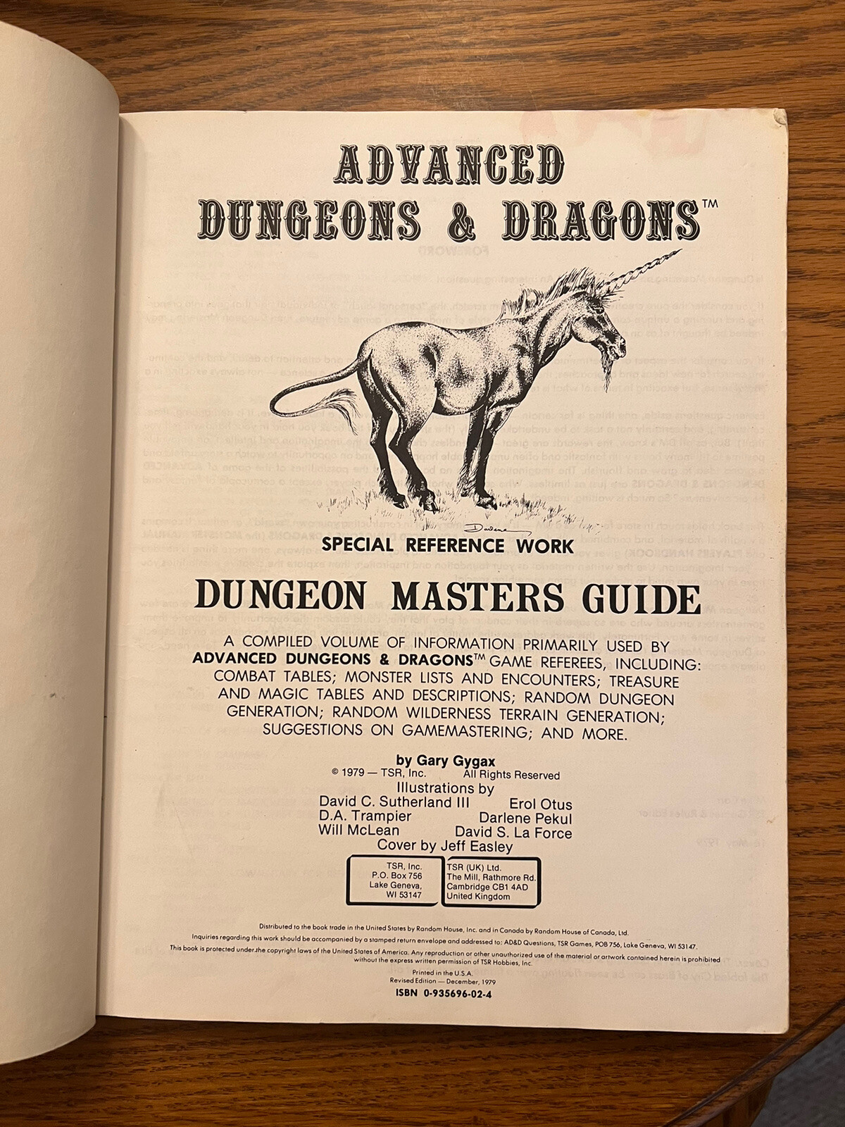 DUNGEON MASTERS GUIDE 1979/1983 8th print 1st Edition Dungeons ...