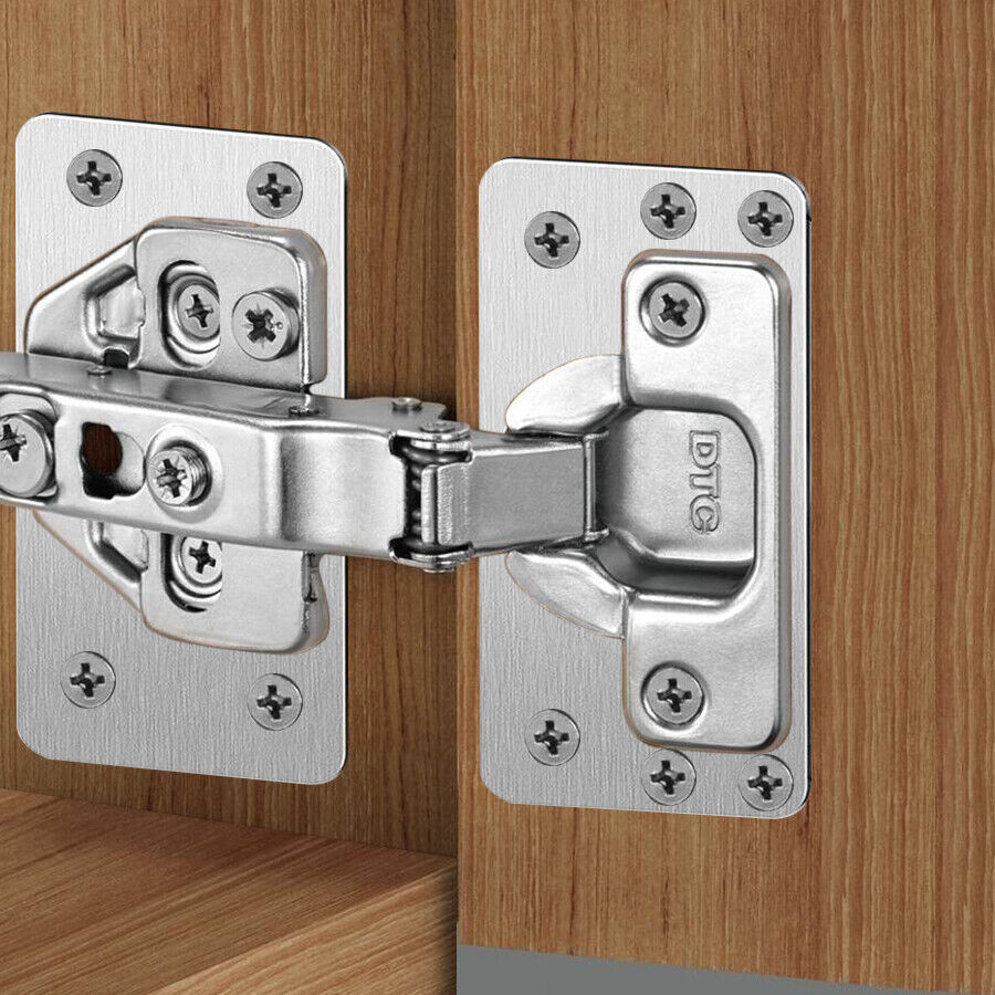 8Pack Hinge Repair Plate Cabinet Hinge Repair Brackets Kitchen Cupboard ...