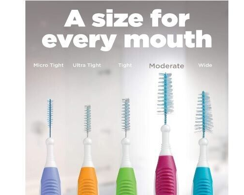 GUM Proxabrush Go-Betweens Cleaners Moderate 10 Count, Interdental ...