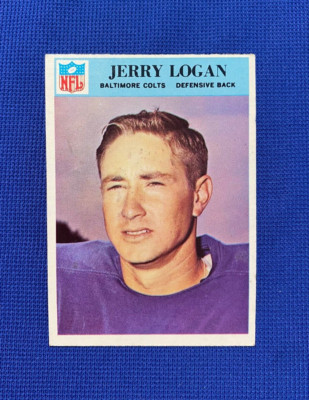 1966 PHILADELPHIA NFL FOOTBALL JERRY LOGAN BALTIMORE COLTS #17 CARD ...