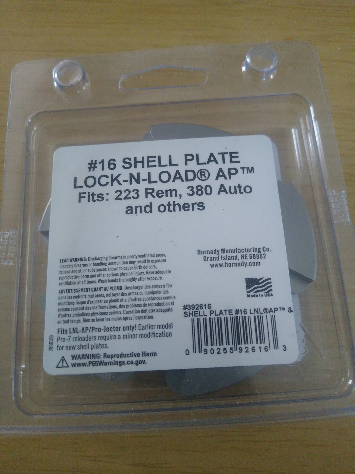 Hornady Lock-N-Load AP Shell Plate #16 223, 380, & Others 392616 NEW | eBay