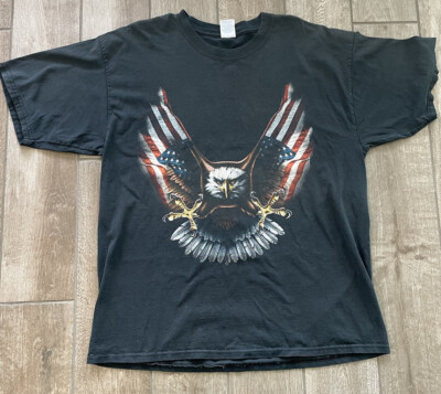 Vintage American Eagle Motorcycle Memorial Day Bike Run Shirt Size XL ...