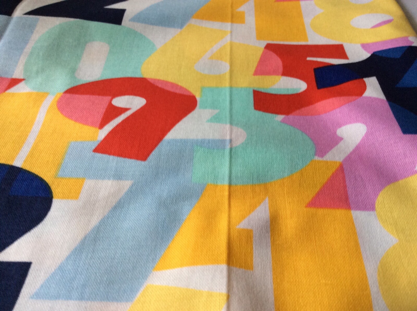 Multicolor Numbers piece 341/2 “W X 37”L | eBay