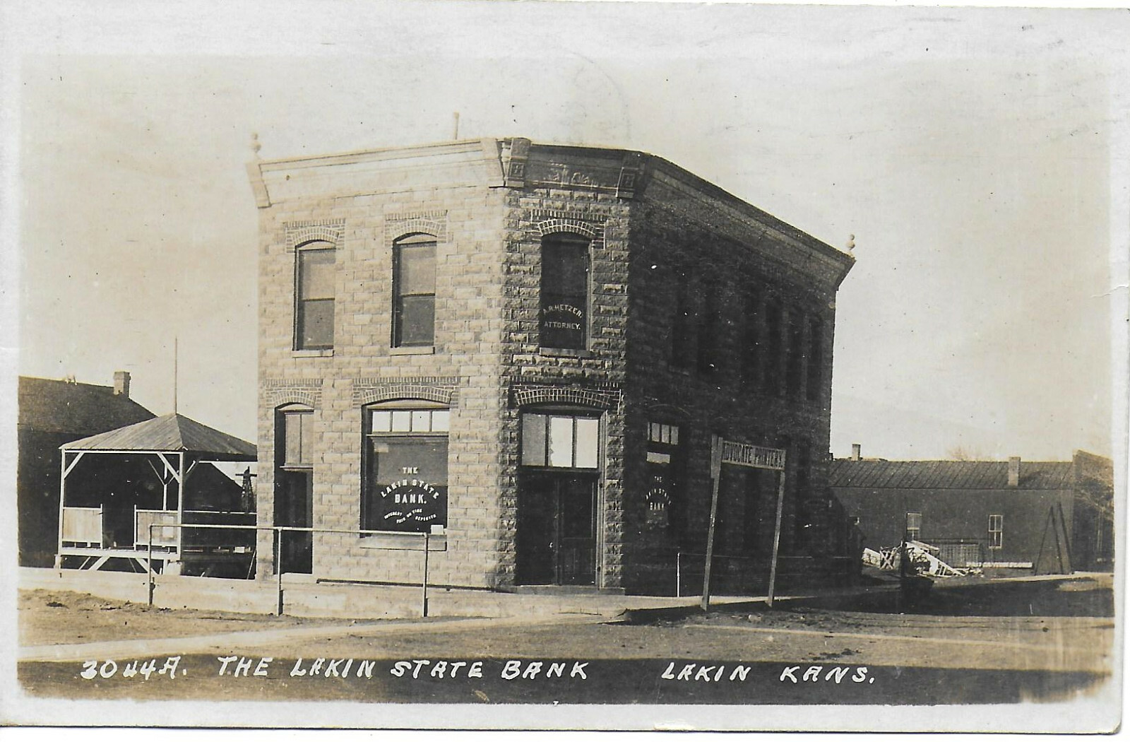 RPPC of Lakin State Bank Building, Lakin Kansas August 1910 | eBay