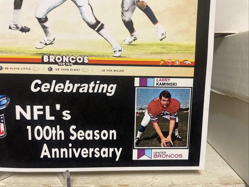 Larry Kaminski Autographed 8x10 Denver Broncos All Time Top 100 Team ...