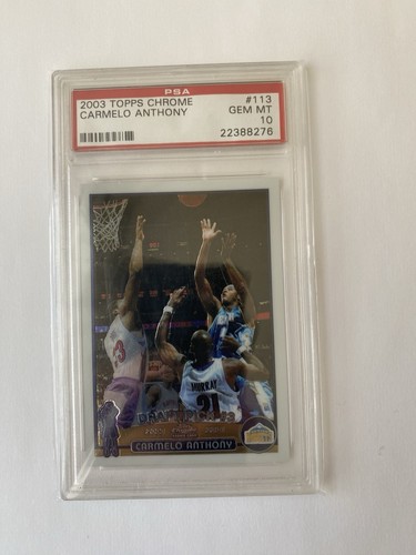 2003 Topps Chrome Carmelo Anthony Rookie Card – PSA 10 Gem Mint ...
