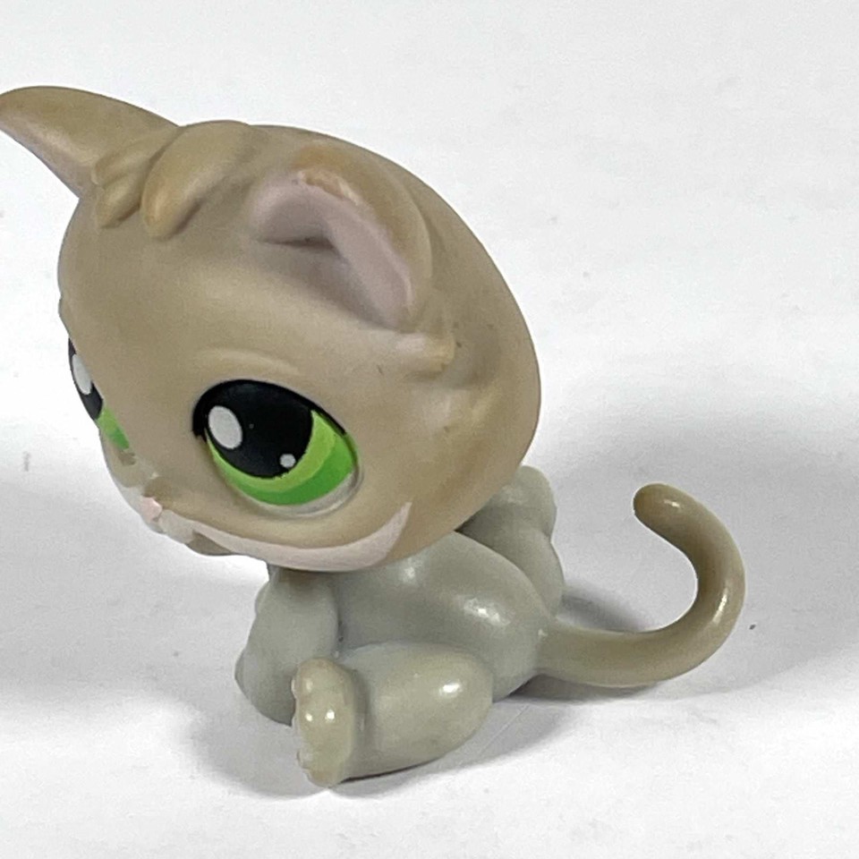 Littlest Pet Shop LPS #88 Kitten Grey Cat Green Eyes Hasbro 2005 ...