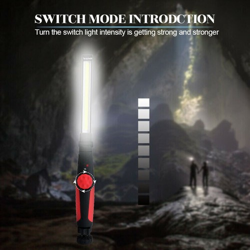 SuperBright Rechargeable COB LED Work Light Lamp Flashlight Magnetic ...