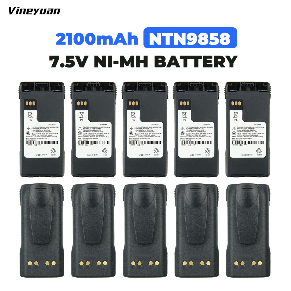 10PC 2100mAh NTN9858 NTN9815 Ni-MH Battery for MOTOROLA XTS1500 XTS2500 ...